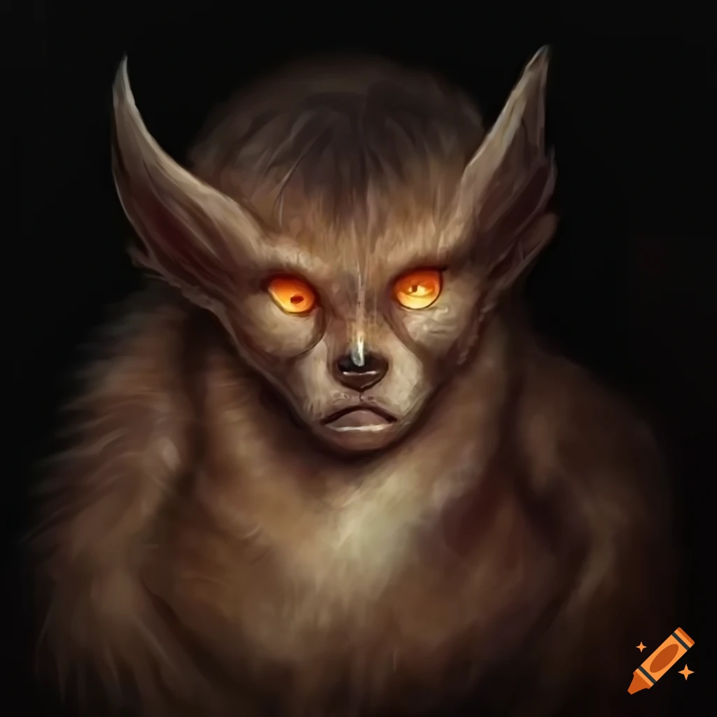 Detailed drawing of a monster in the mountains with silky fur and ...