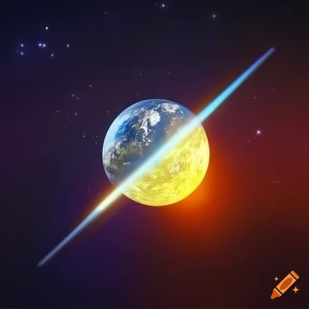 Fusion of celestial bodies in high definition 3D model on Craiyon