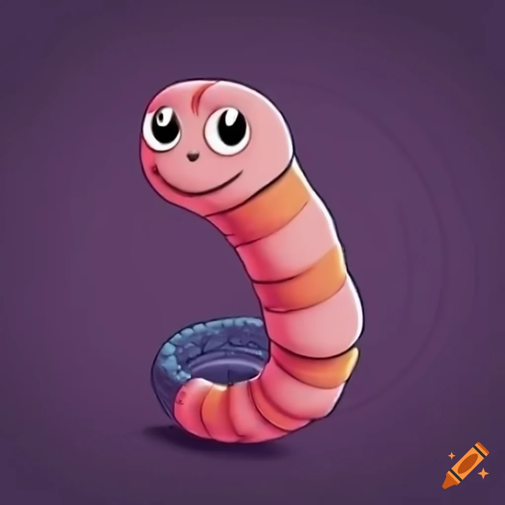 Simple and clear 8k youtube channel worm design with sharp lines on Craiyon