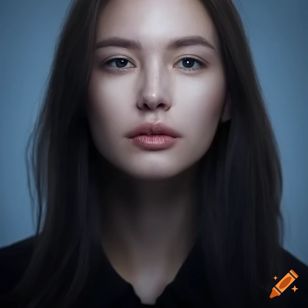 Portrait of a woman with ideal facial features in high resolution on ...