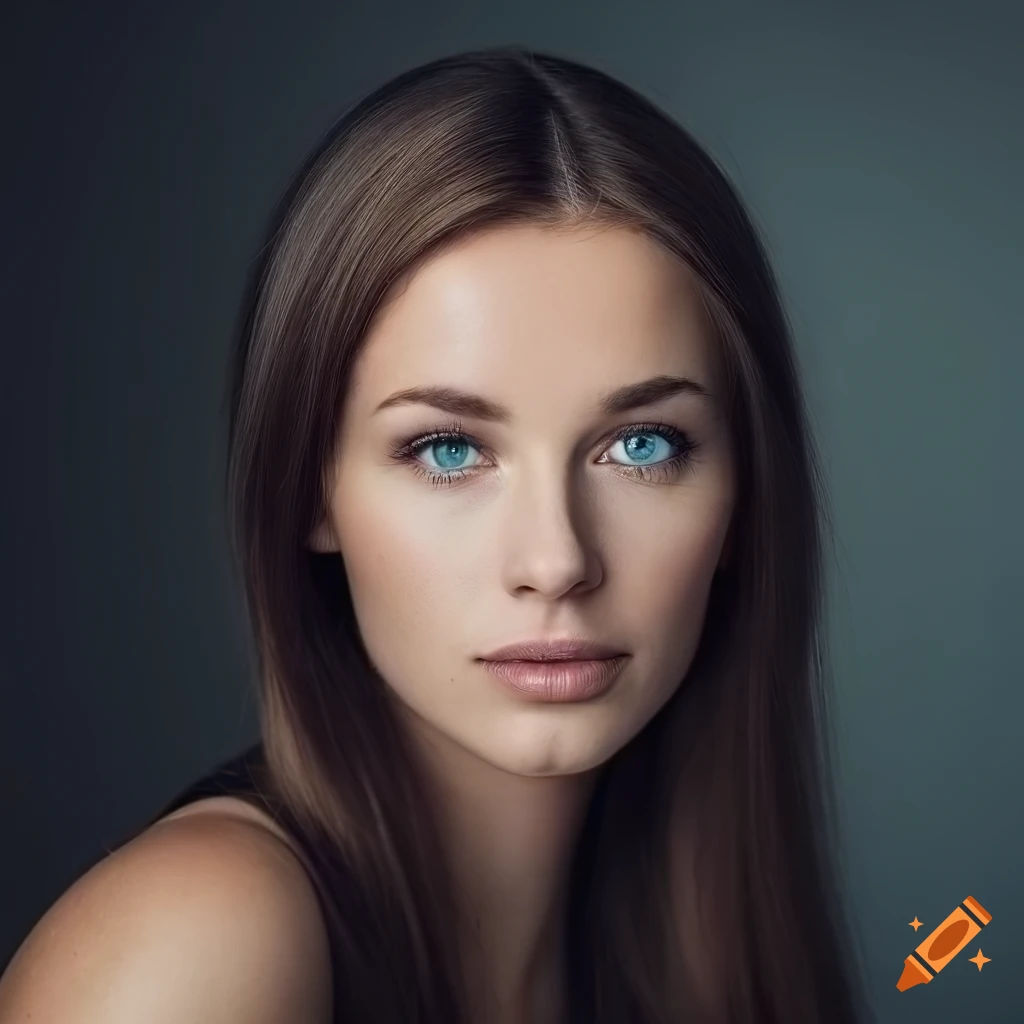 High resolution full portrait of mirjam weichselbraun with symmetrical ...