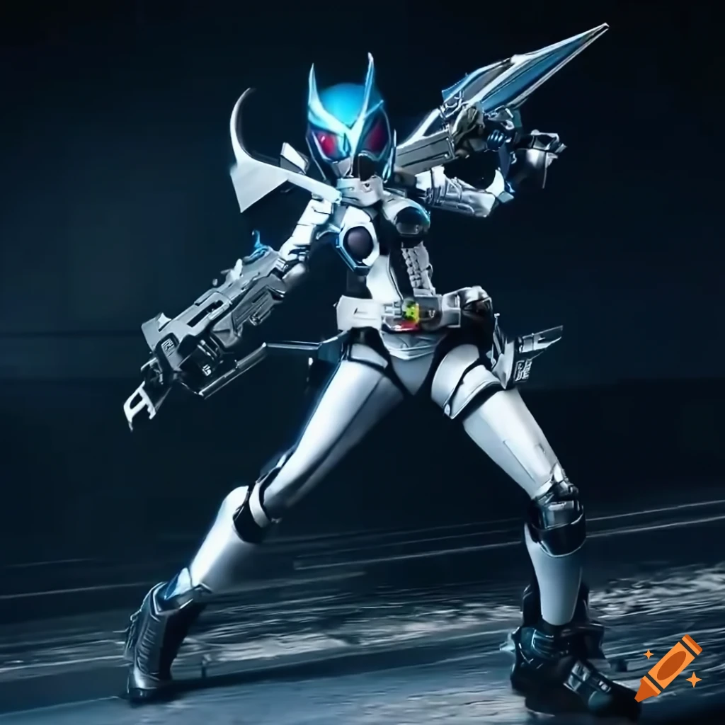 Fan art of Kamen Rider Black Rock Shooter in a futuristic and detailed ...