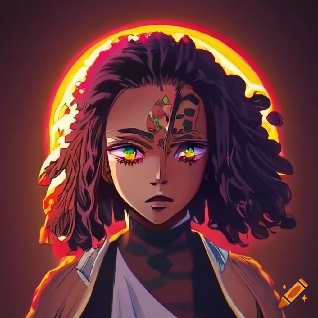 Anime illustration of a beautiful female character in a brown leather ...