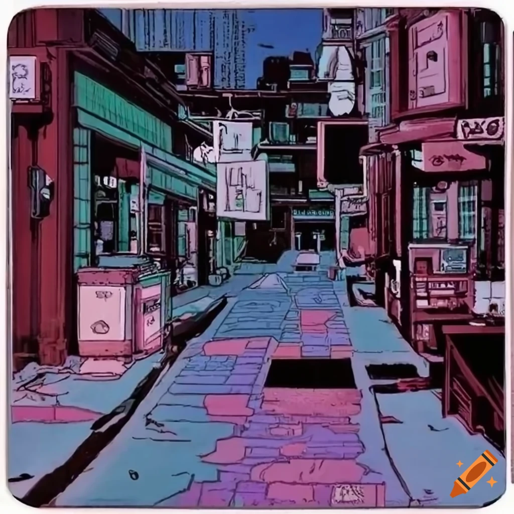 Retro lofi little town palette colors on Craiyon