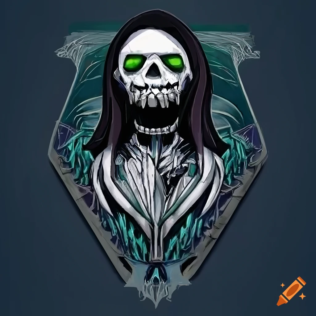Menacing design for youtube channel with a grim reaper theme on Craiyon