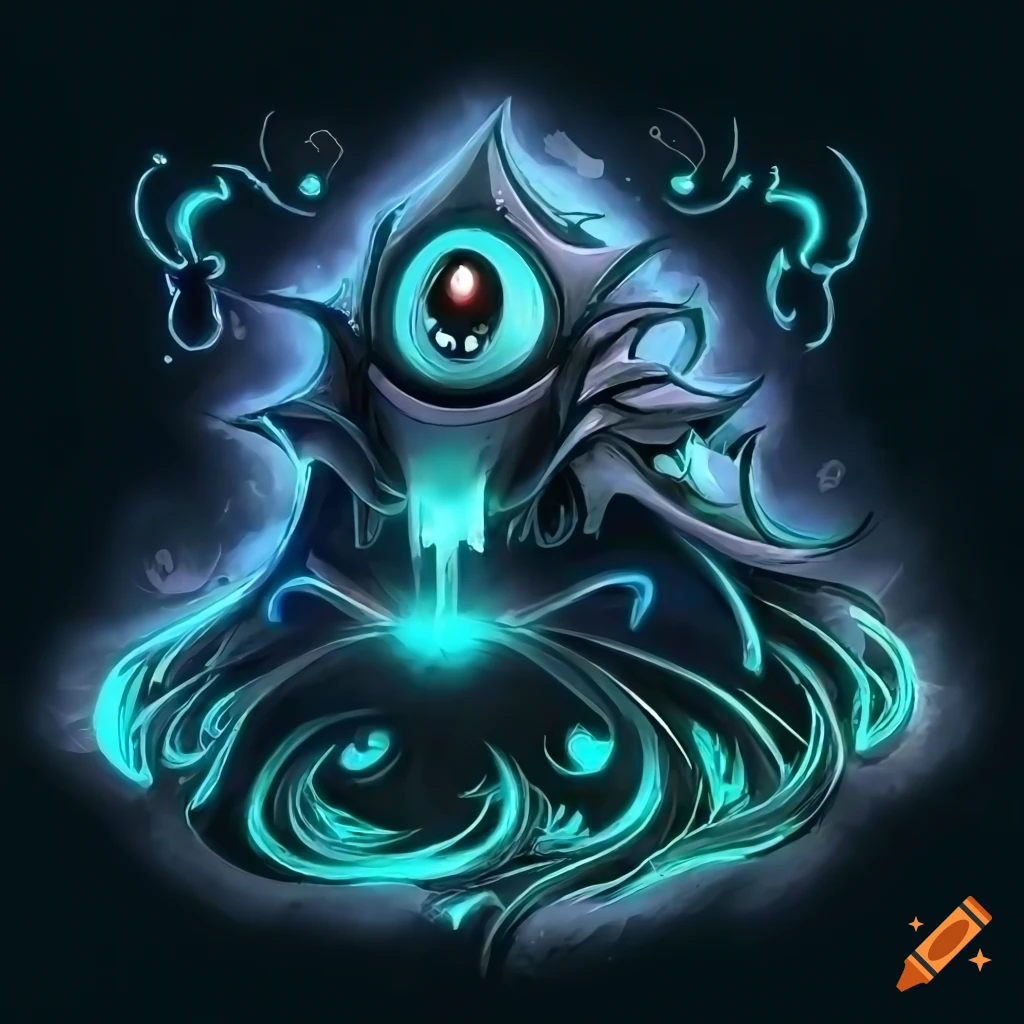 Ghostly Will o' the wisp with silver flames and soulful eyes in 8K ...