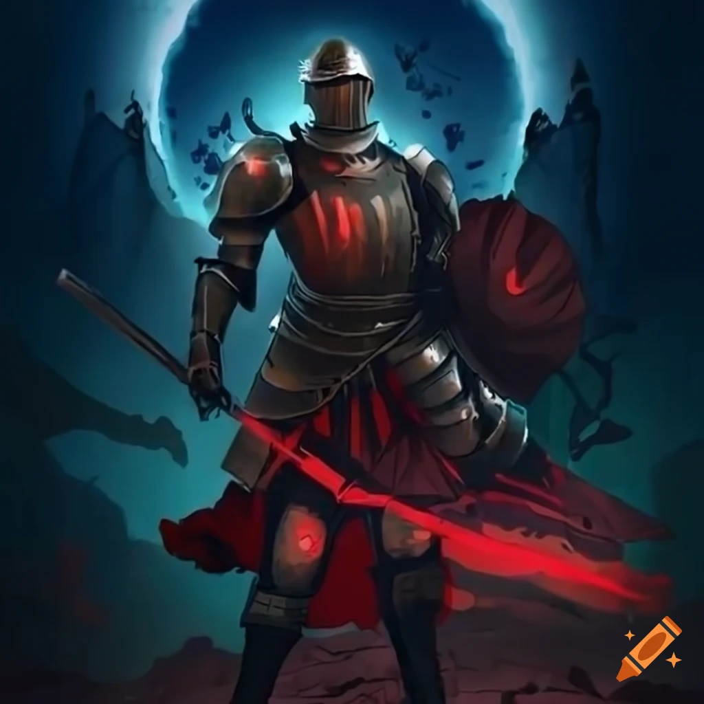 Russian soldier in battle armor with a mystical garnet backdrop in HD ...