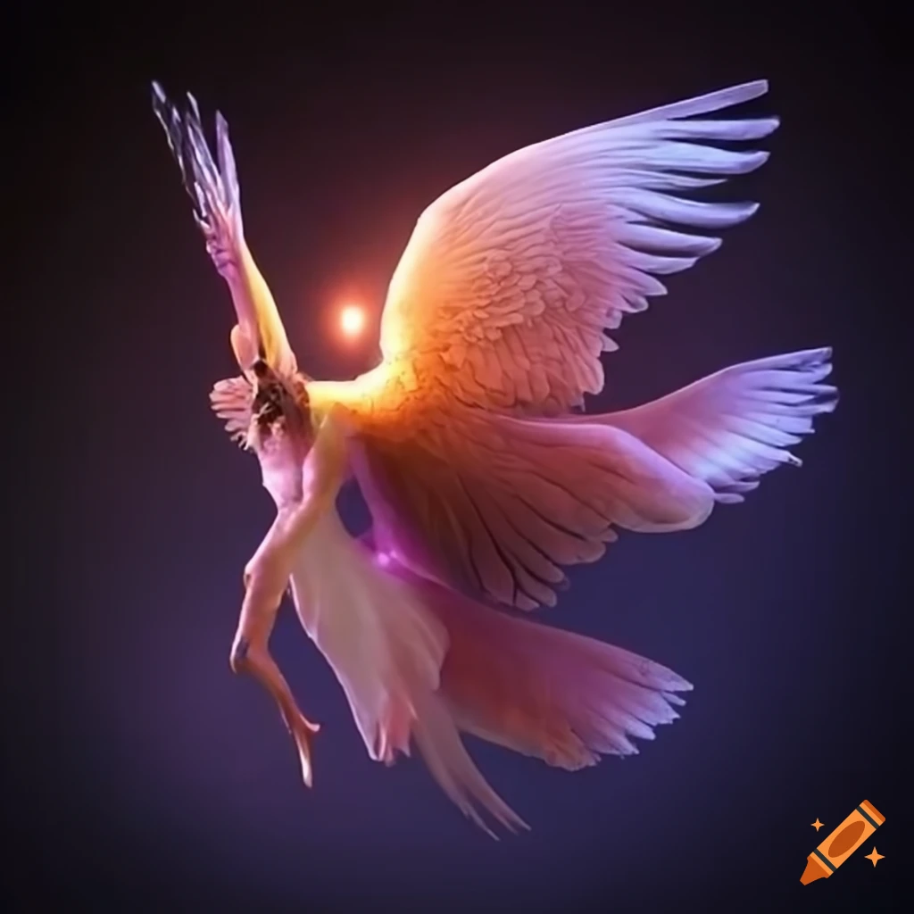 Angel depicted in a biblical style on Craiyon