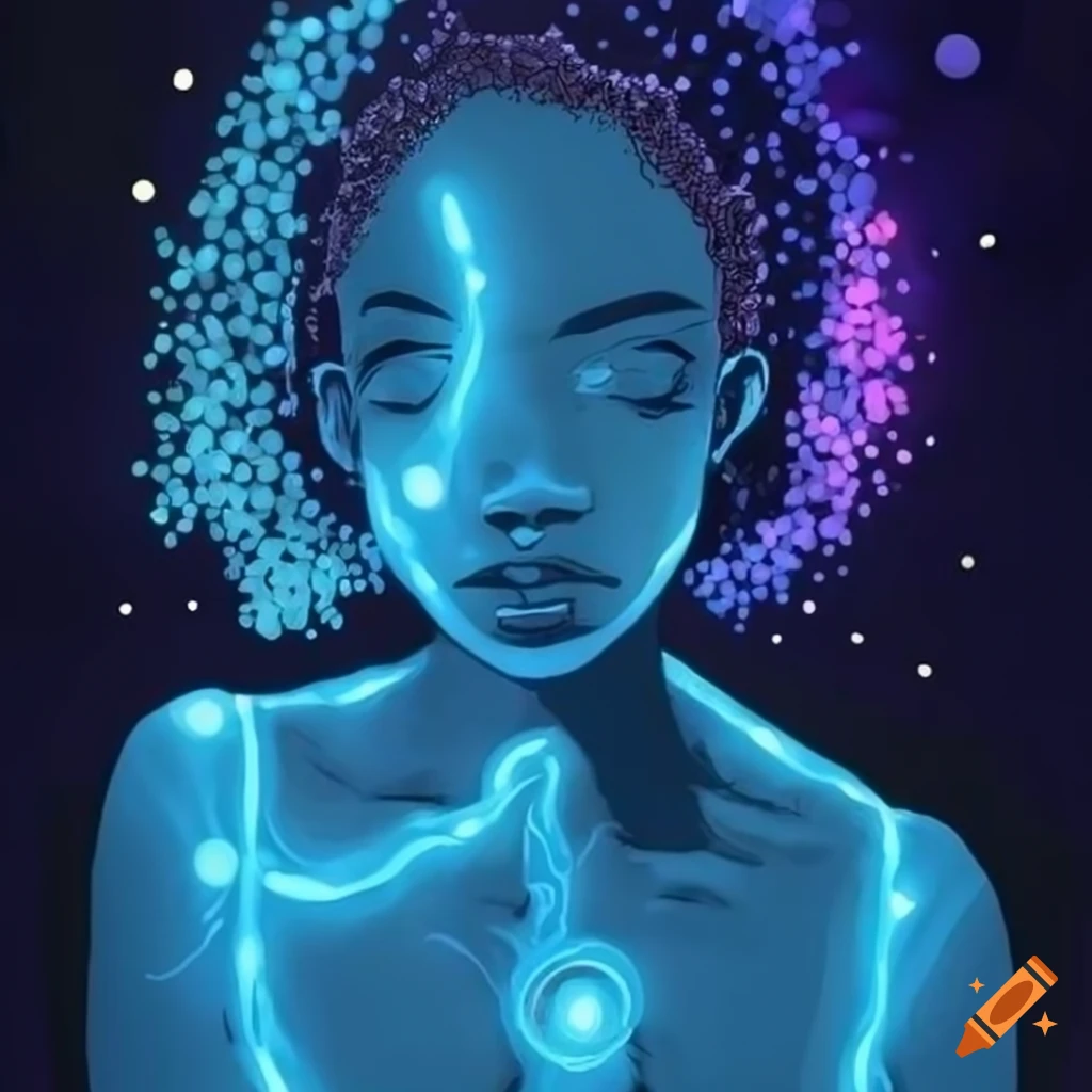 Anime-style artwork featuring a beautiful african elf in a creativextra ...