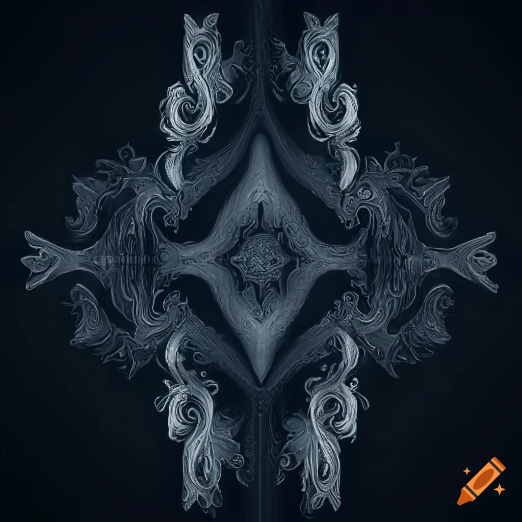 Ornamental gable with clean lines and high details in realistic ...