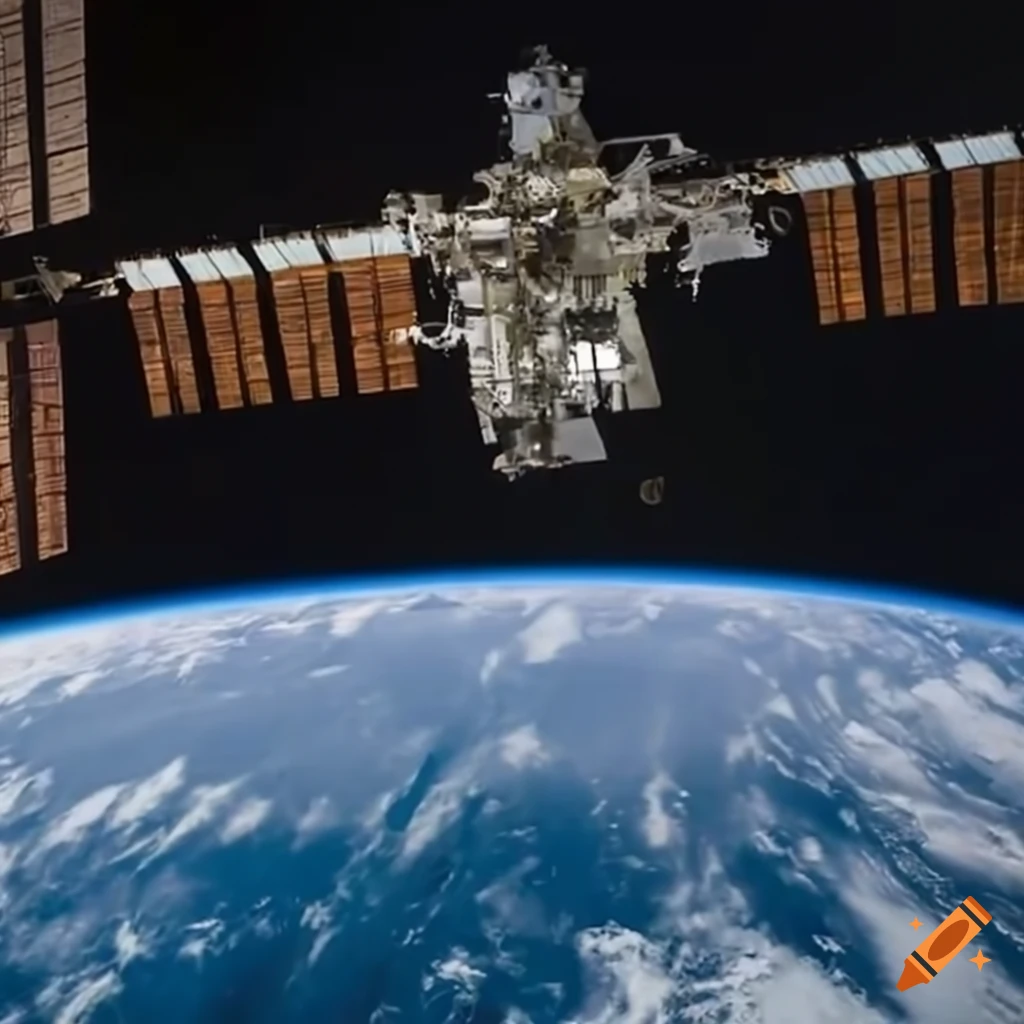 Pristine library on the international space station on Craiyon