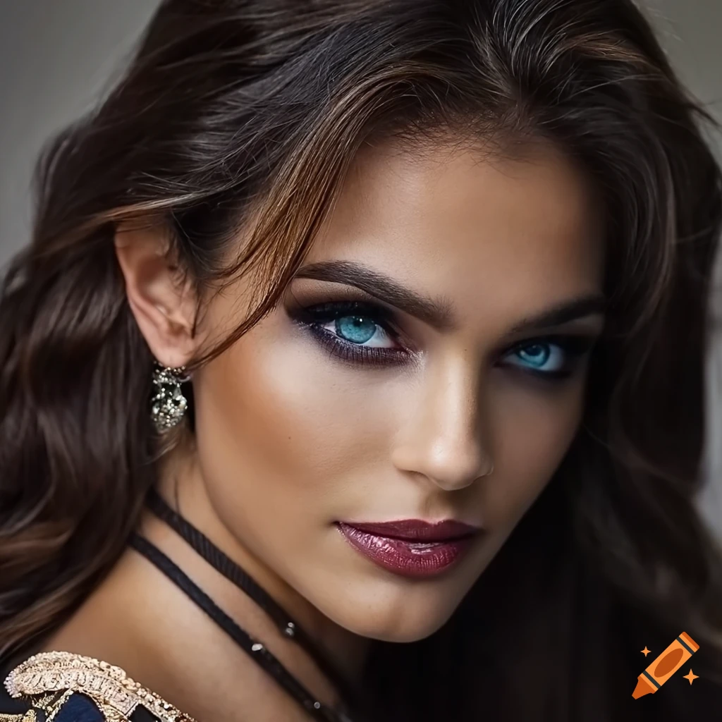 Close-up portrait highlighting photorealistic features and light and ...