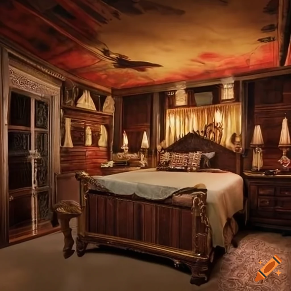 Pirates of the caribbean themed bedroom suite on Craiyon