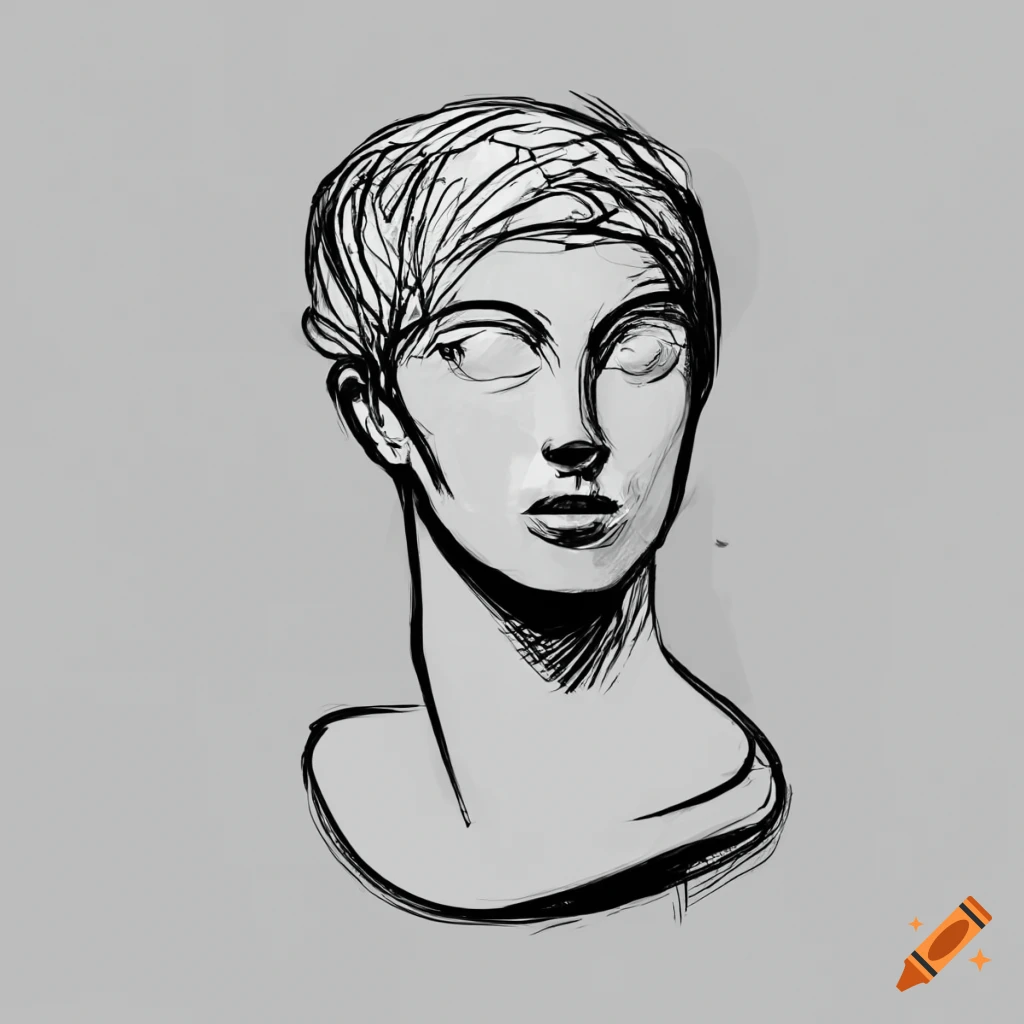 Minimal figure sketch icon on Craiyon