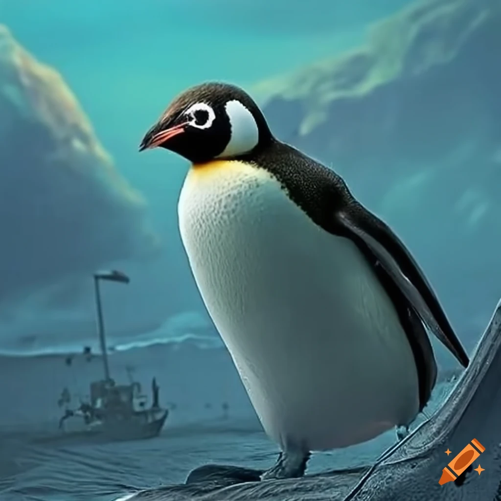 Penguin in a u-boat on Craiyon