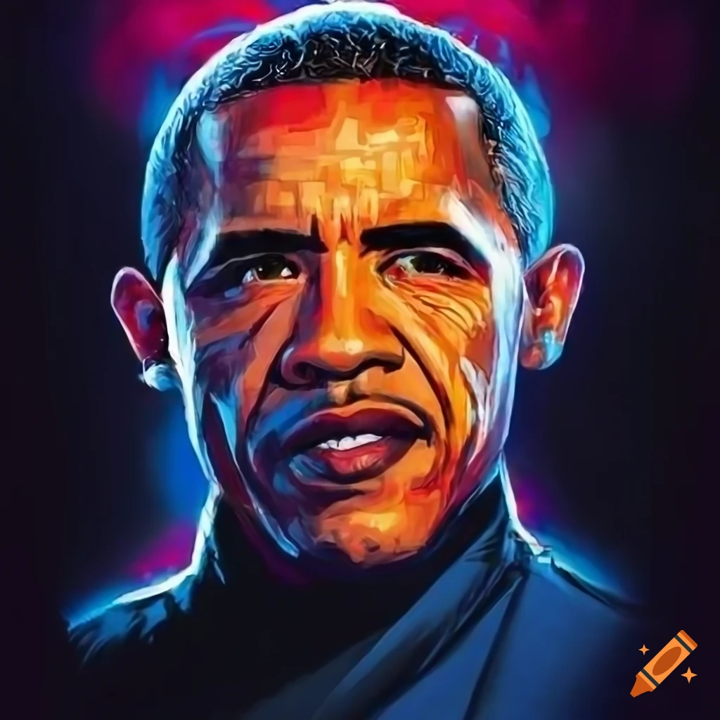 Kung fu obama action movie poster with photorealistic colorful art ...