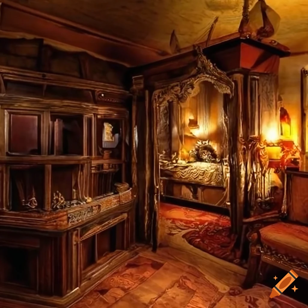 Pirates of the caribbean themed bedroom suite on Craiyon