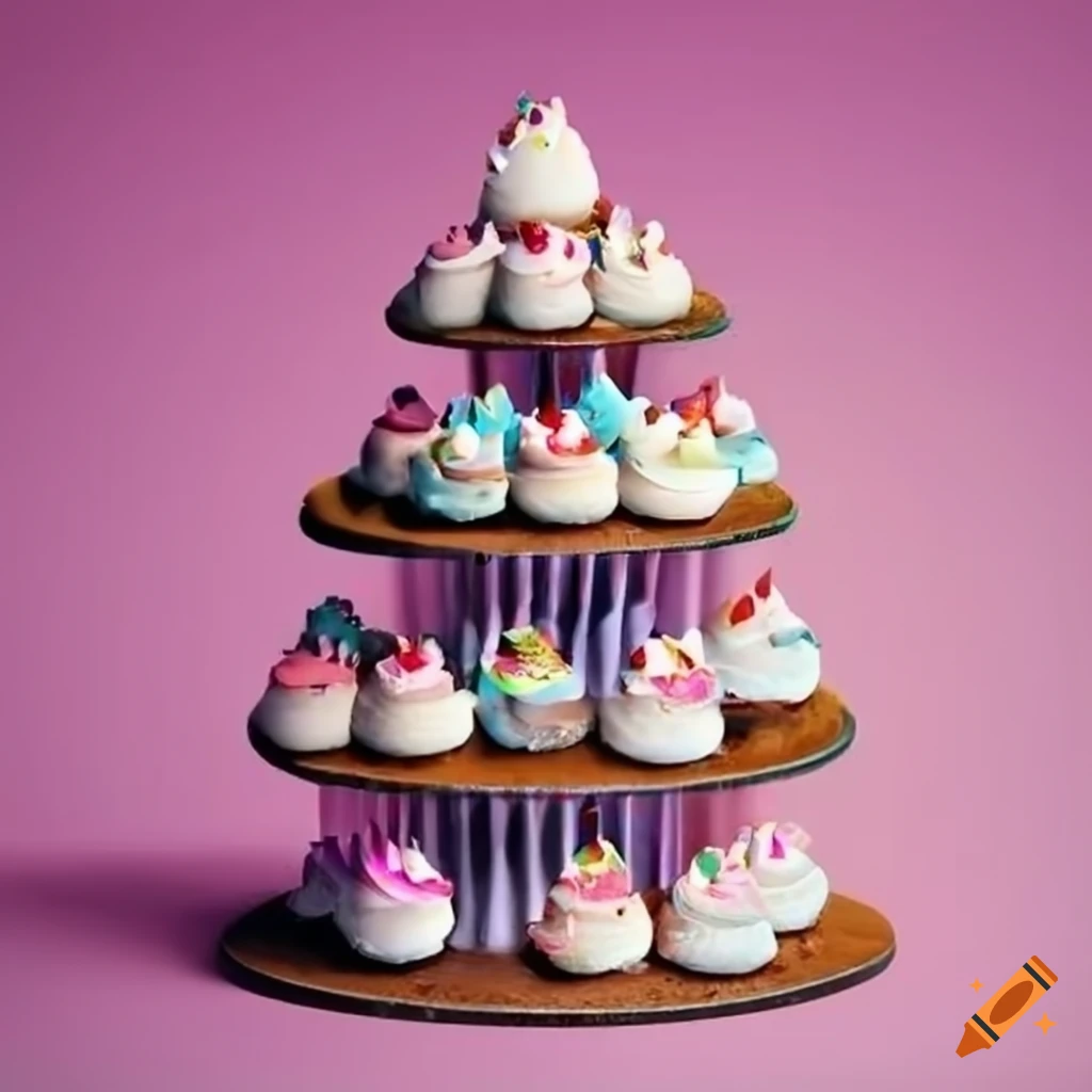 Cupcake-shaped building structure on Craiyon