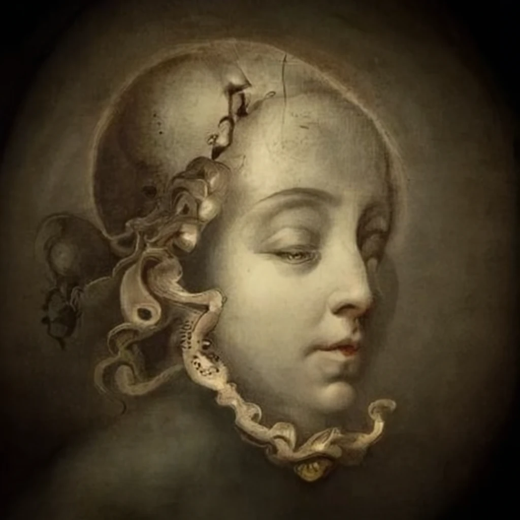 A 18th century drawing of under the sea with many sea creatures on Craiyon