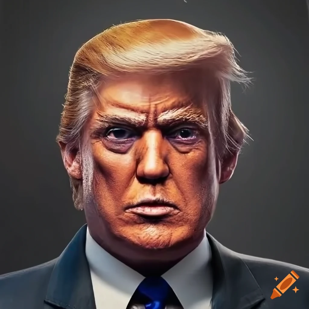 Karate Trump on a colorful action movie poster on Craiyon