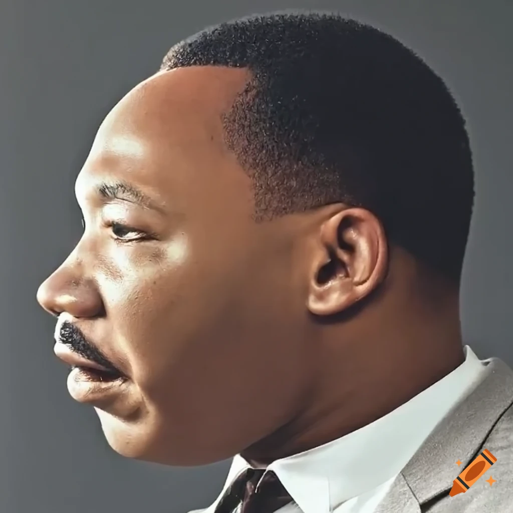 Martin Luther King Jr. with a low taper fade haircut on Craiyon