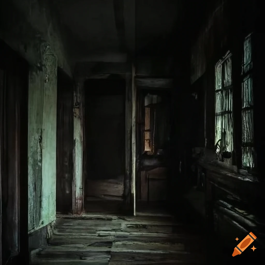 Mysterious old house with a mix of modern and old architecture in ...