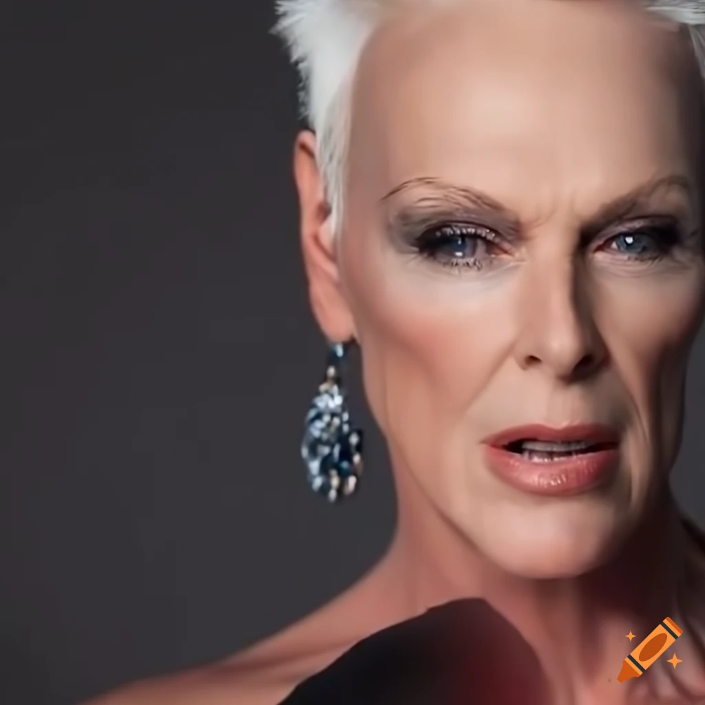 Artistic fusion of Brigitte Nielsen and Jamie Lee Curtis into a younger ...
