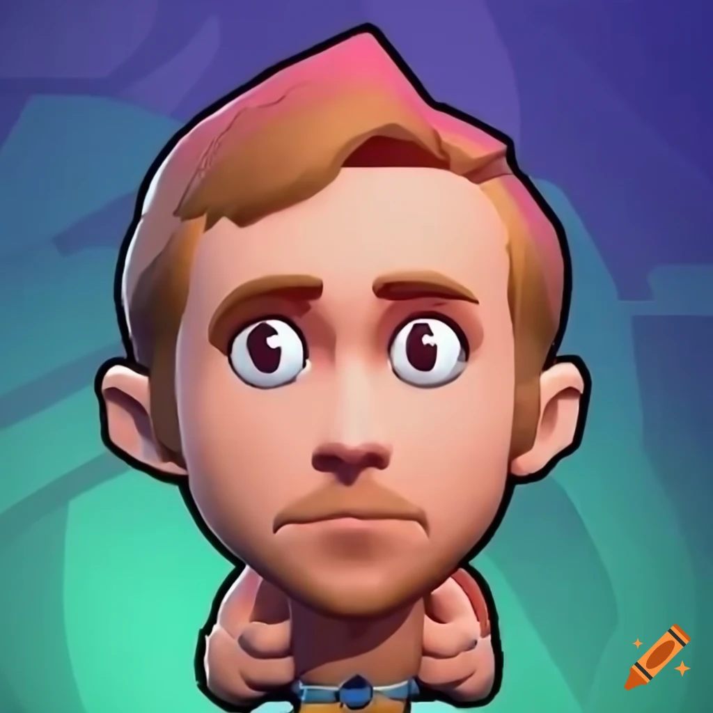 Ryan gosling character in brawl stars on Craiyon