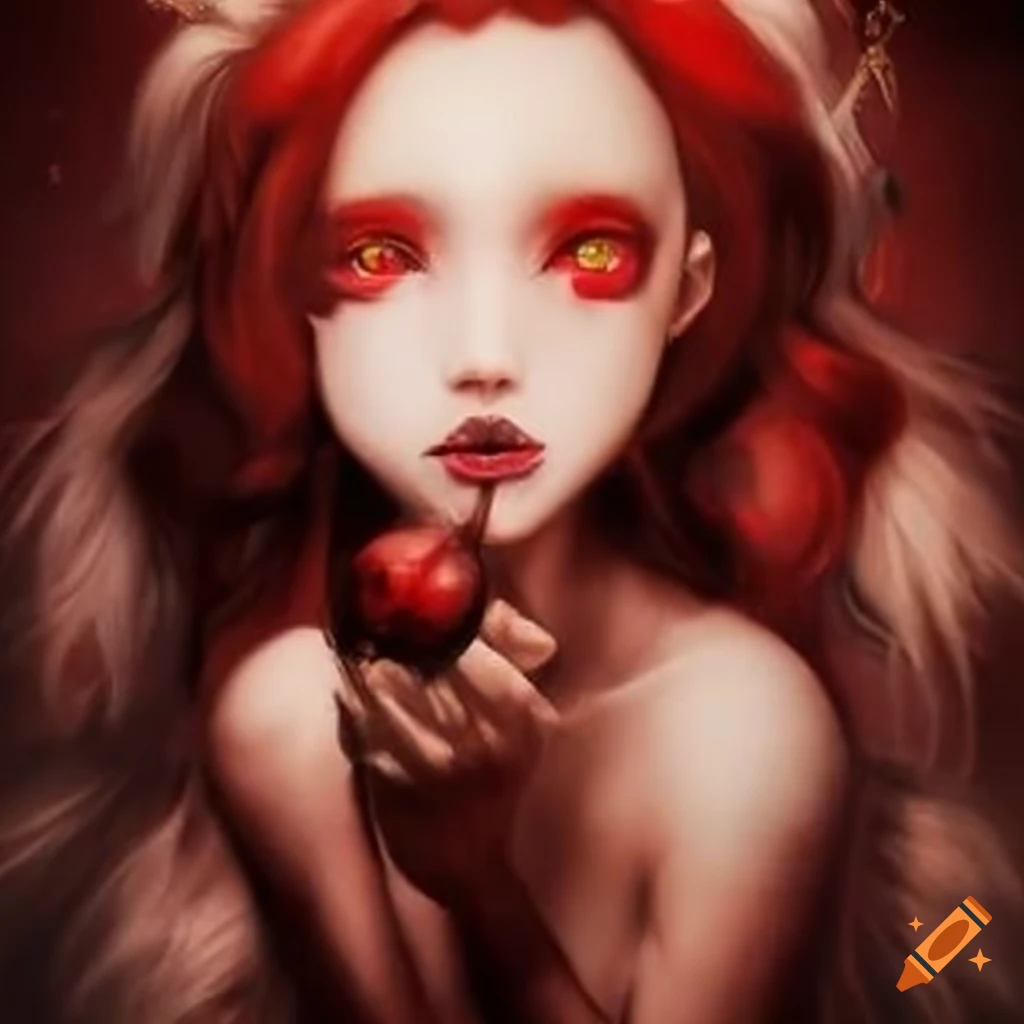 Feminine demon made of refined white sugar on Craiyon