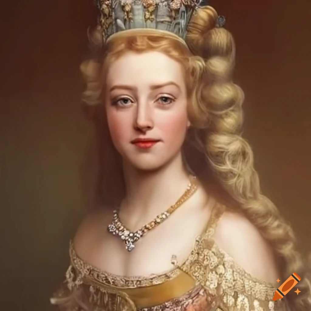 Portrait of a beautiful young lady named elizabeth on Craiyon