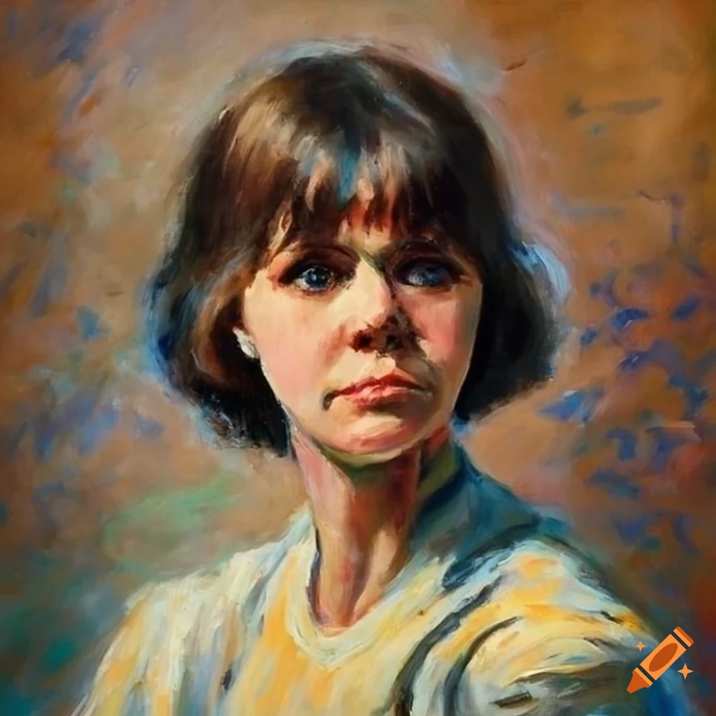 Sally field portrait in a monet style on Craiyon