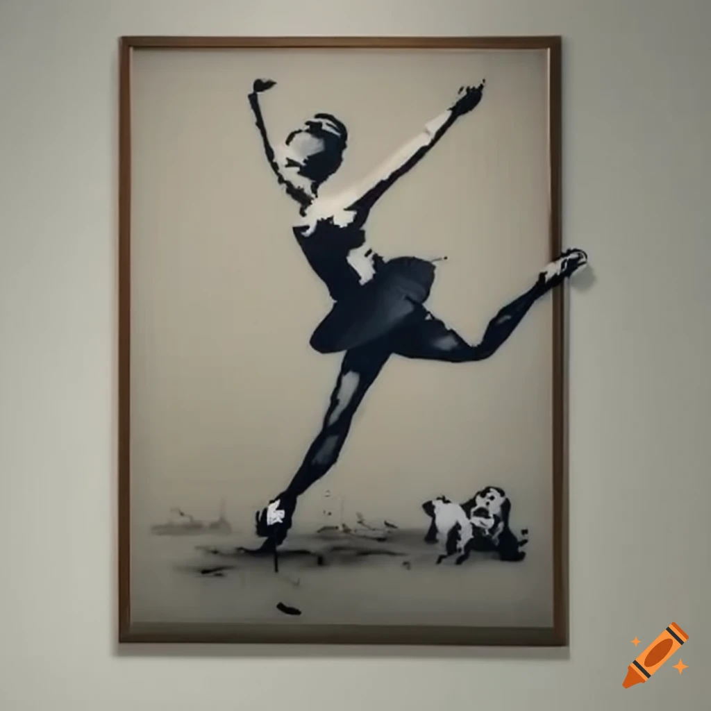 Banksy ballet graffiti art on Craiyon