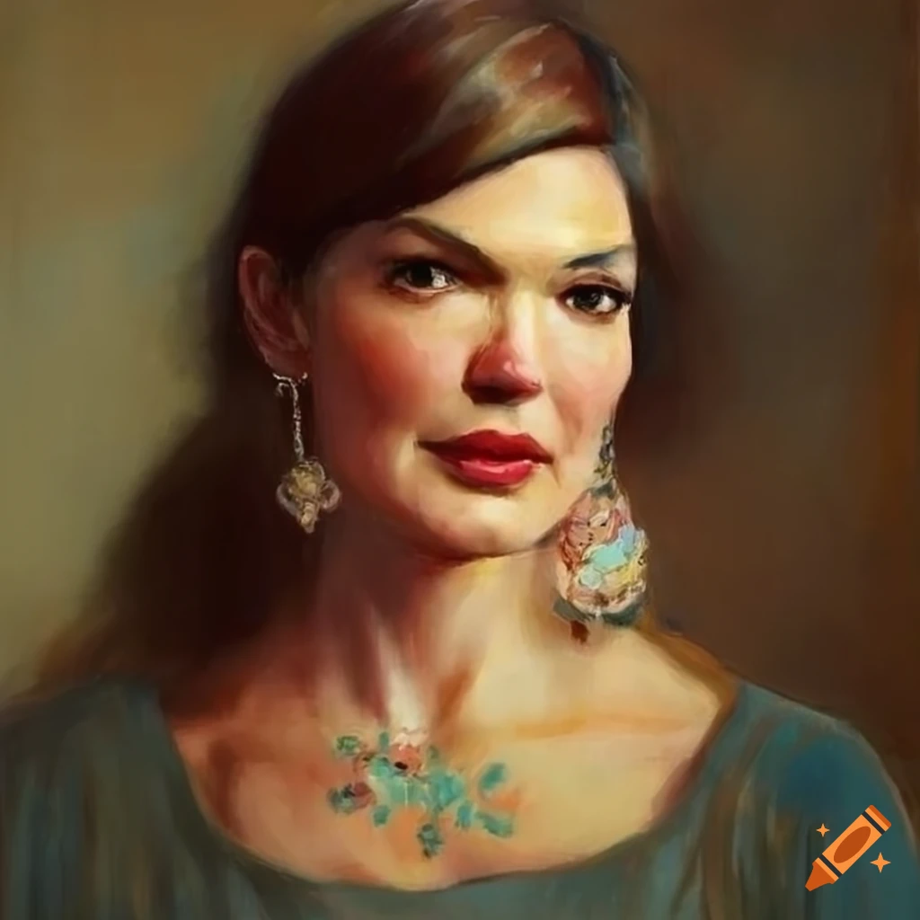 Portrait of laura harring in the style of claude monet on Craiyon