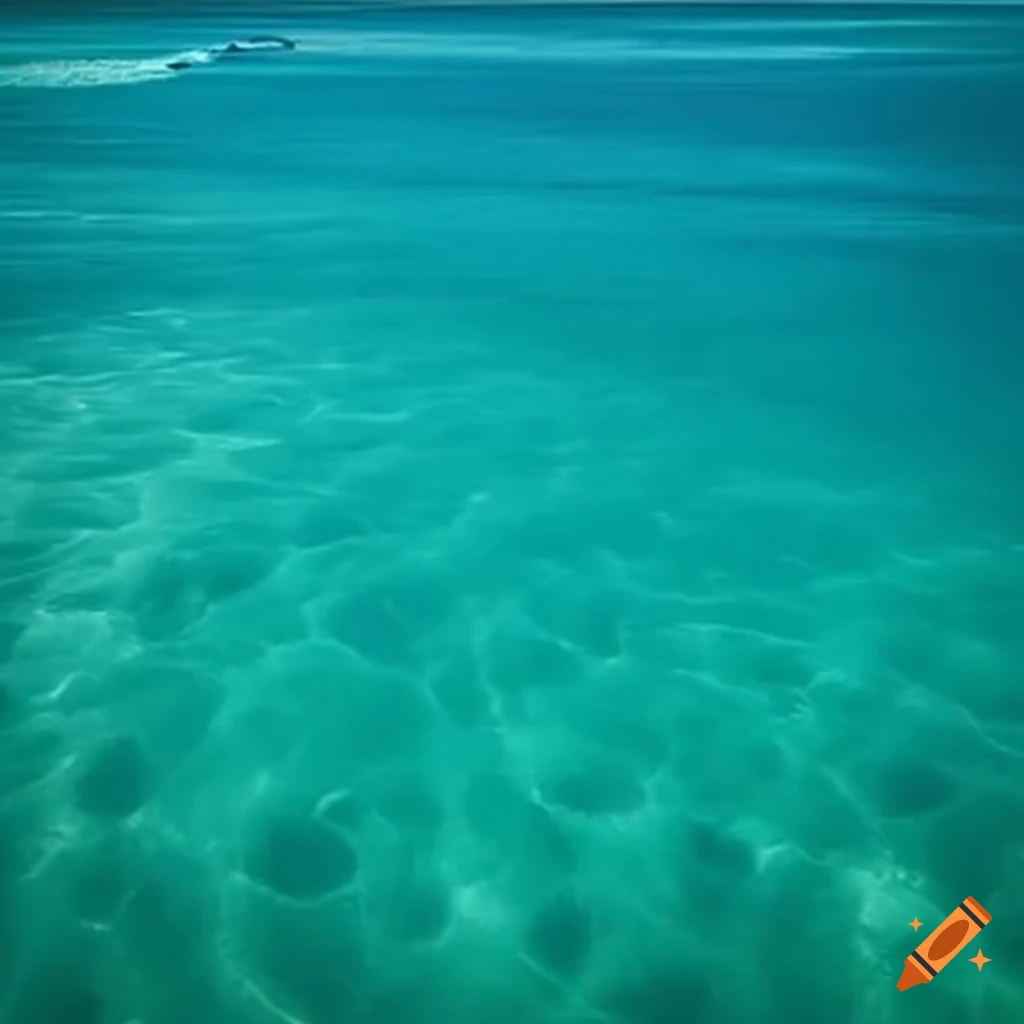 Realistic cyan-toned sea on Craiyon