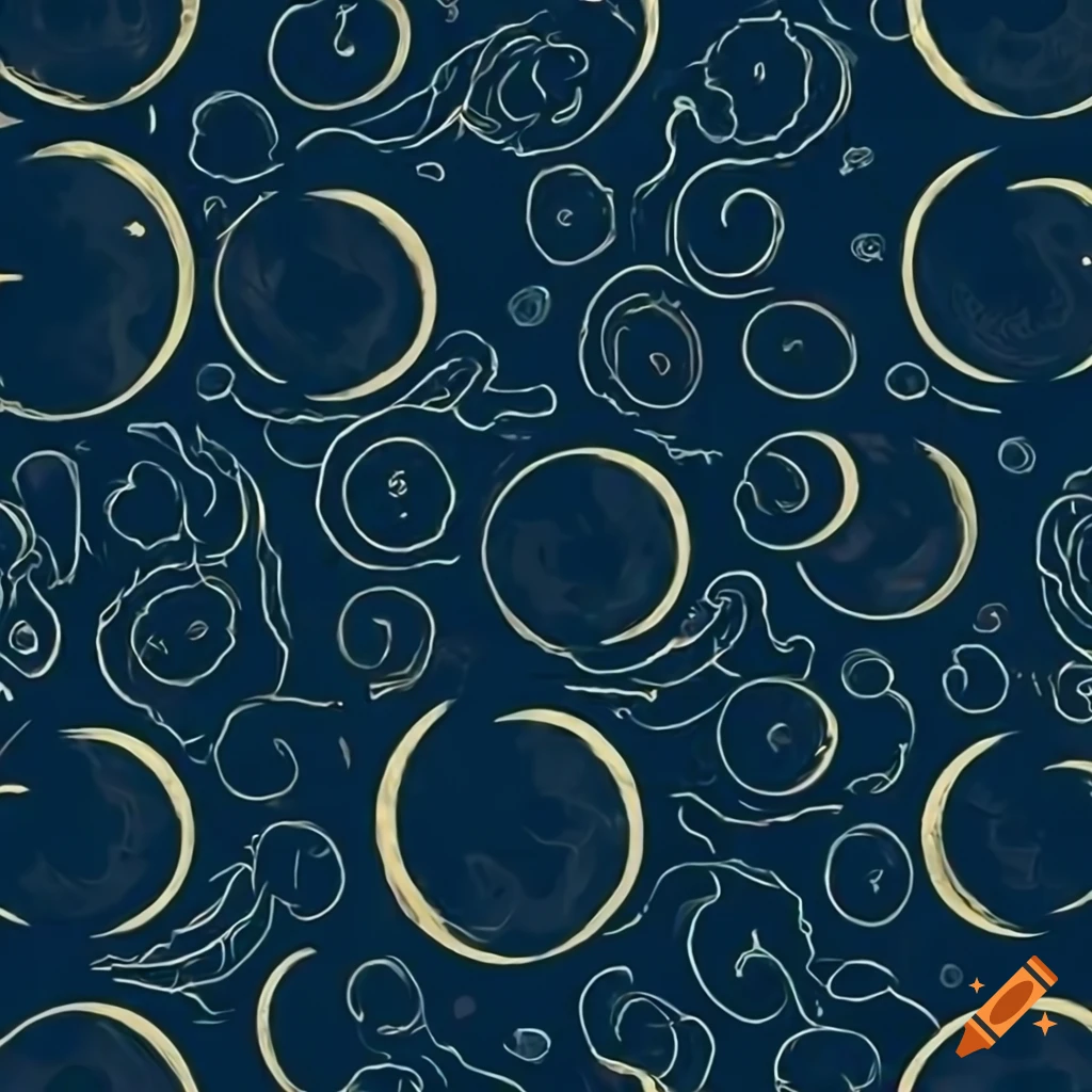 Moon design seamless pattern with sharp clean lines in 8k resolution on ...