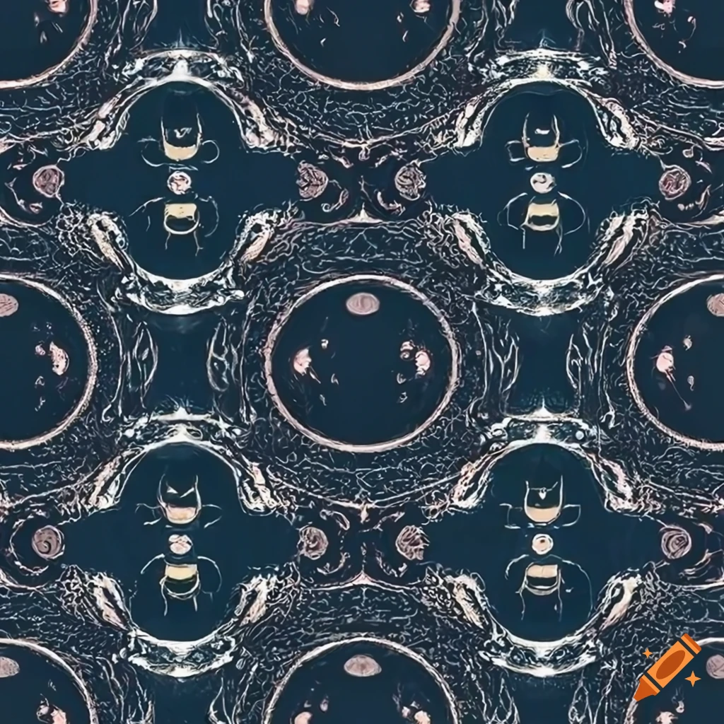 Moon-themed seamless tileable pattern with sharp clean lines in 8k ...