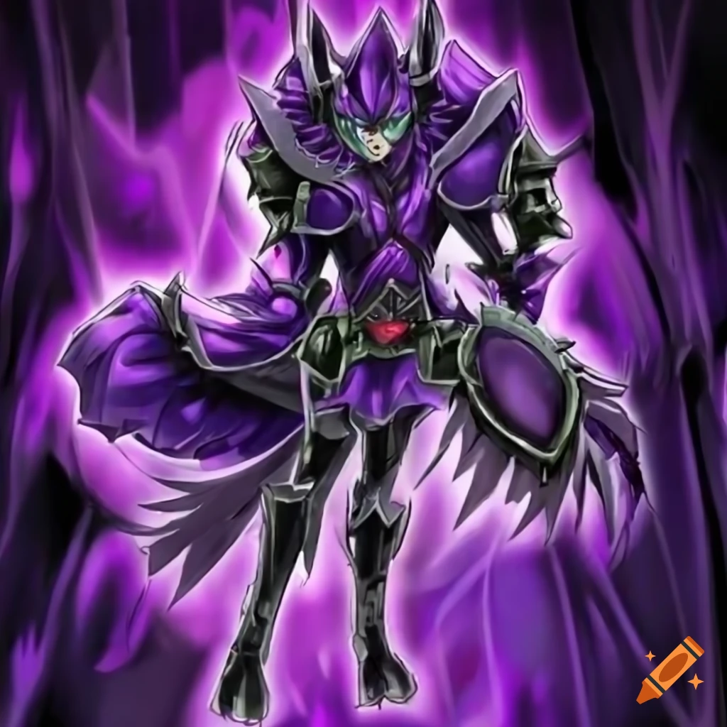 Black and purple wolf warrior character from yu-gi-oh on Craiyon