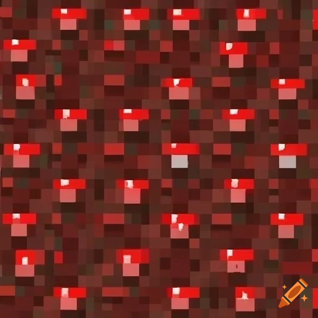 Red Minecraft mushroom repeating background texture on Craiyon