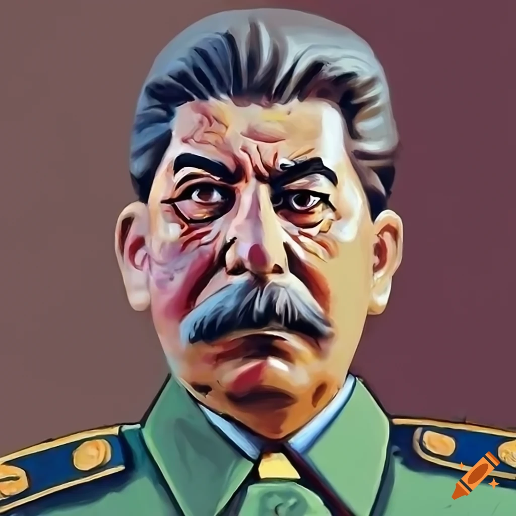 Satirical portrait of stalin in wallace and gromit style on Craiyon