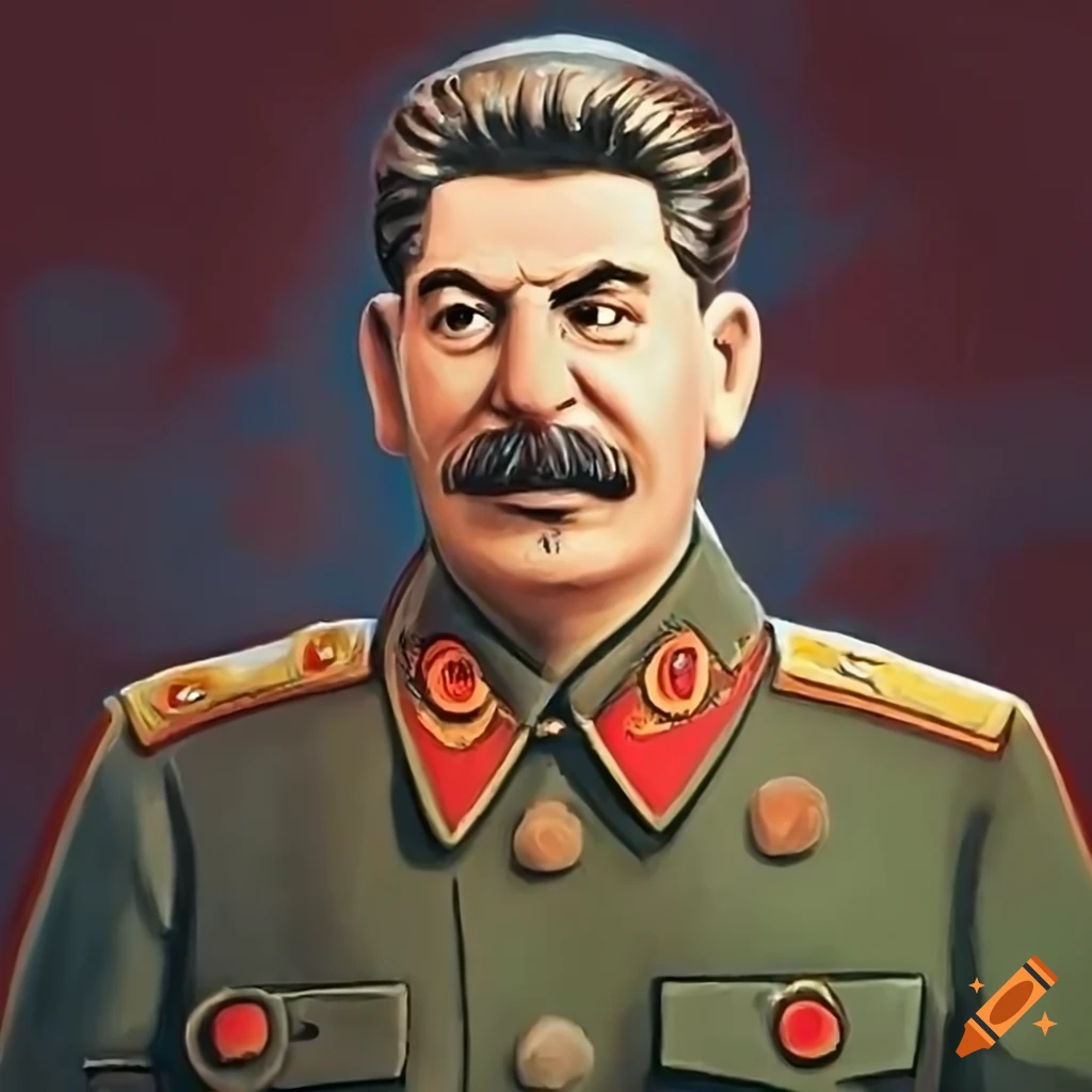 Satirical portrait of Stalin in Wallace and Gromit style on Craiyon