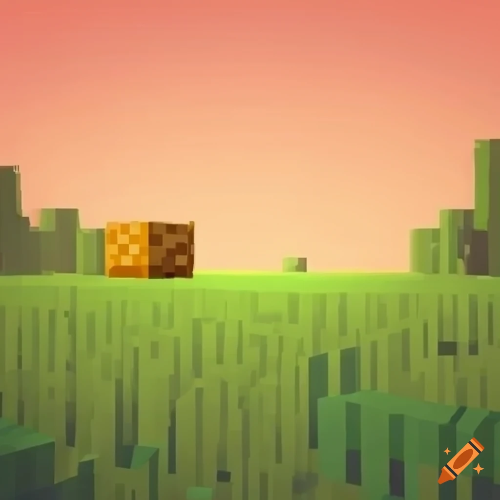 Minecraft hay background on Craiyon