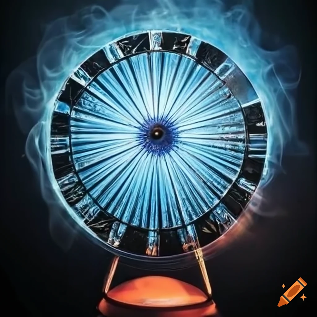 Prize wheel with smoke effects on Craiyon