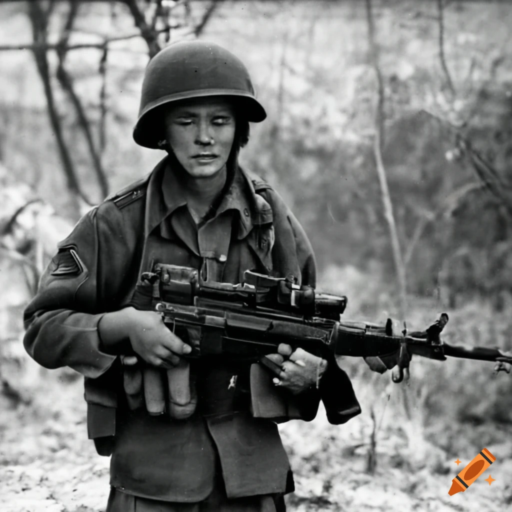Us infantry soldier in the korean war (1950-1953) on Craiyon