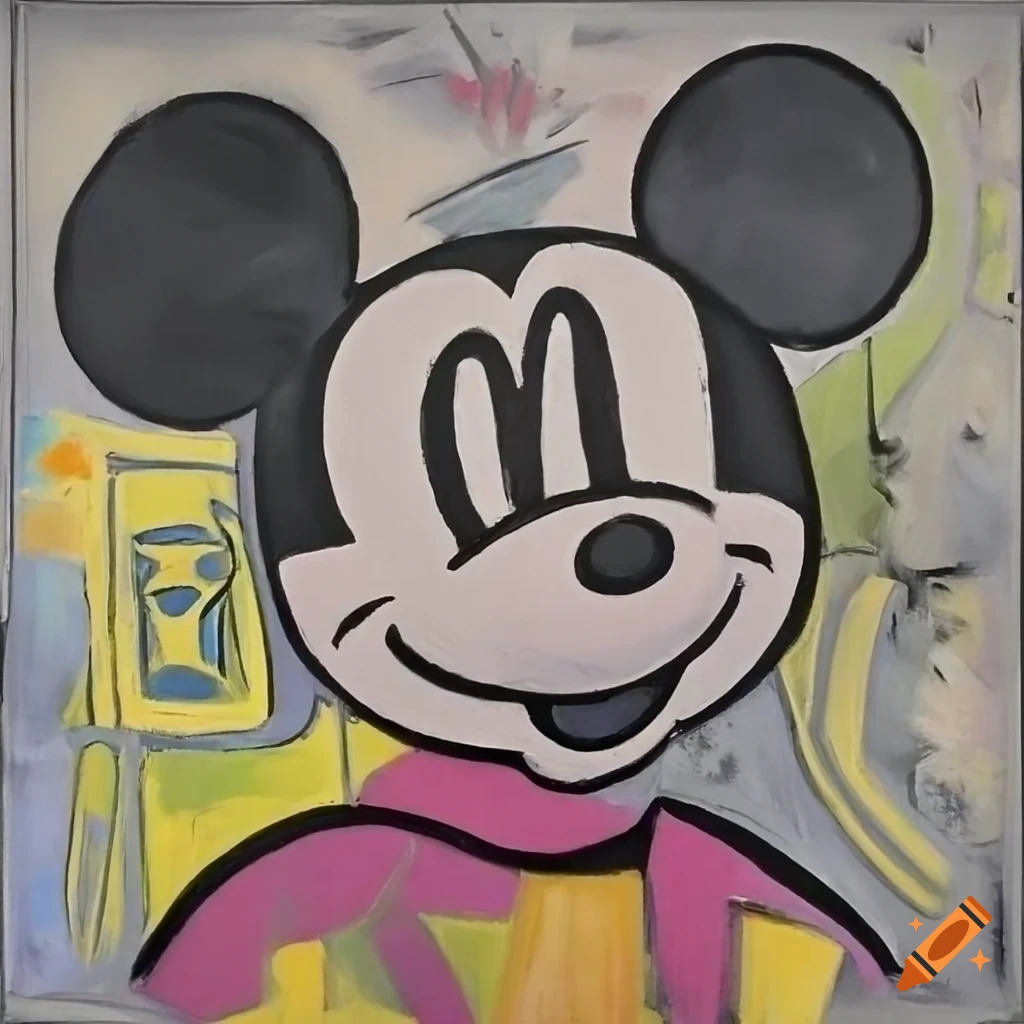 Mickey mouse in picasso's cubist style on Craiyon