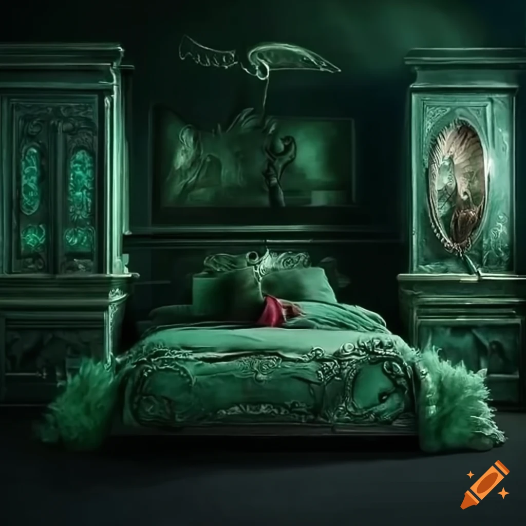 Cthulhu themed bedroom suite on Craiyon