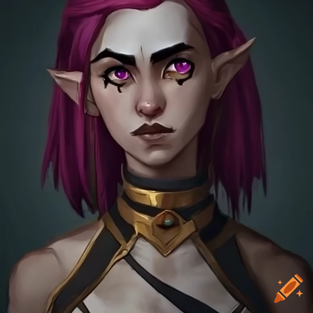 Female arcane character on Craiyon