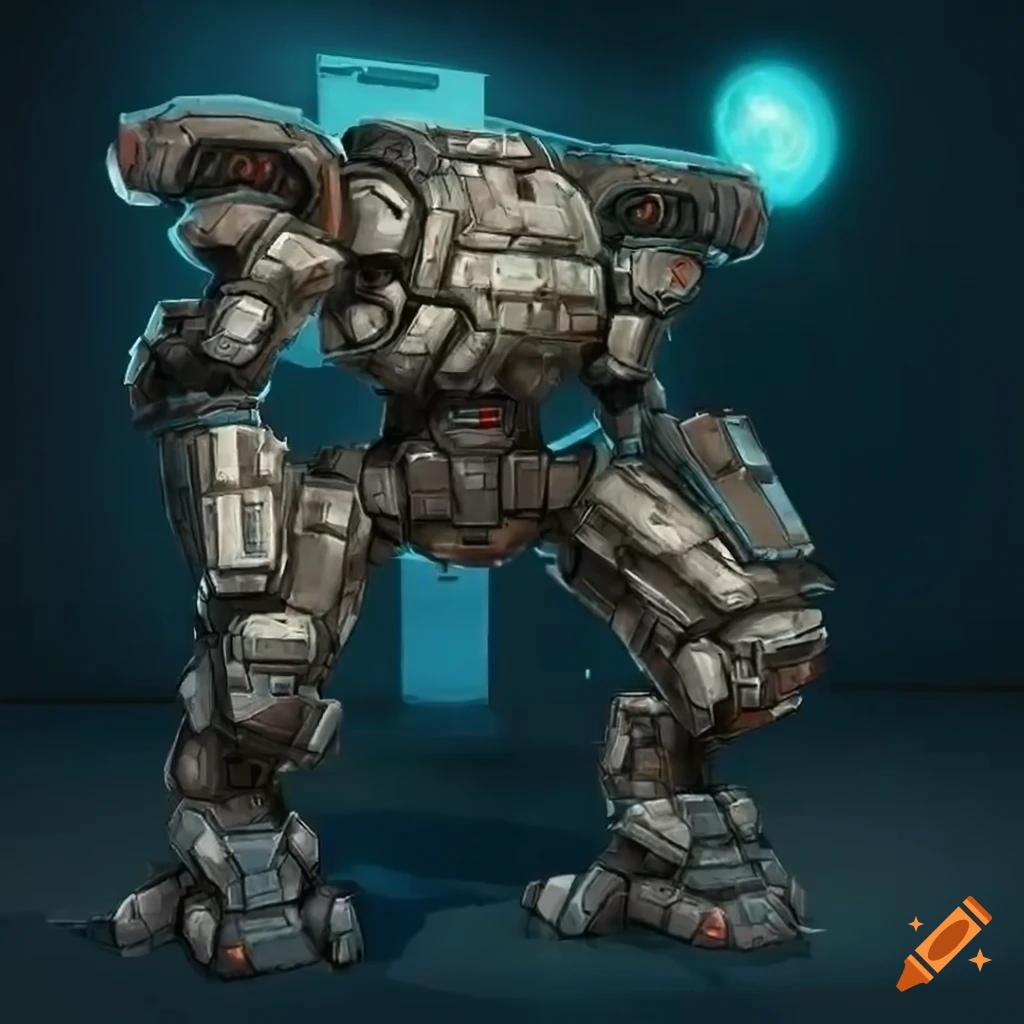 Heavy mech designed with a lost planet and female aesthetic on Craiyon