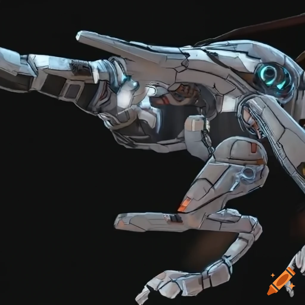 Sleek and powerful mech in the Subnautica series on Craiyon