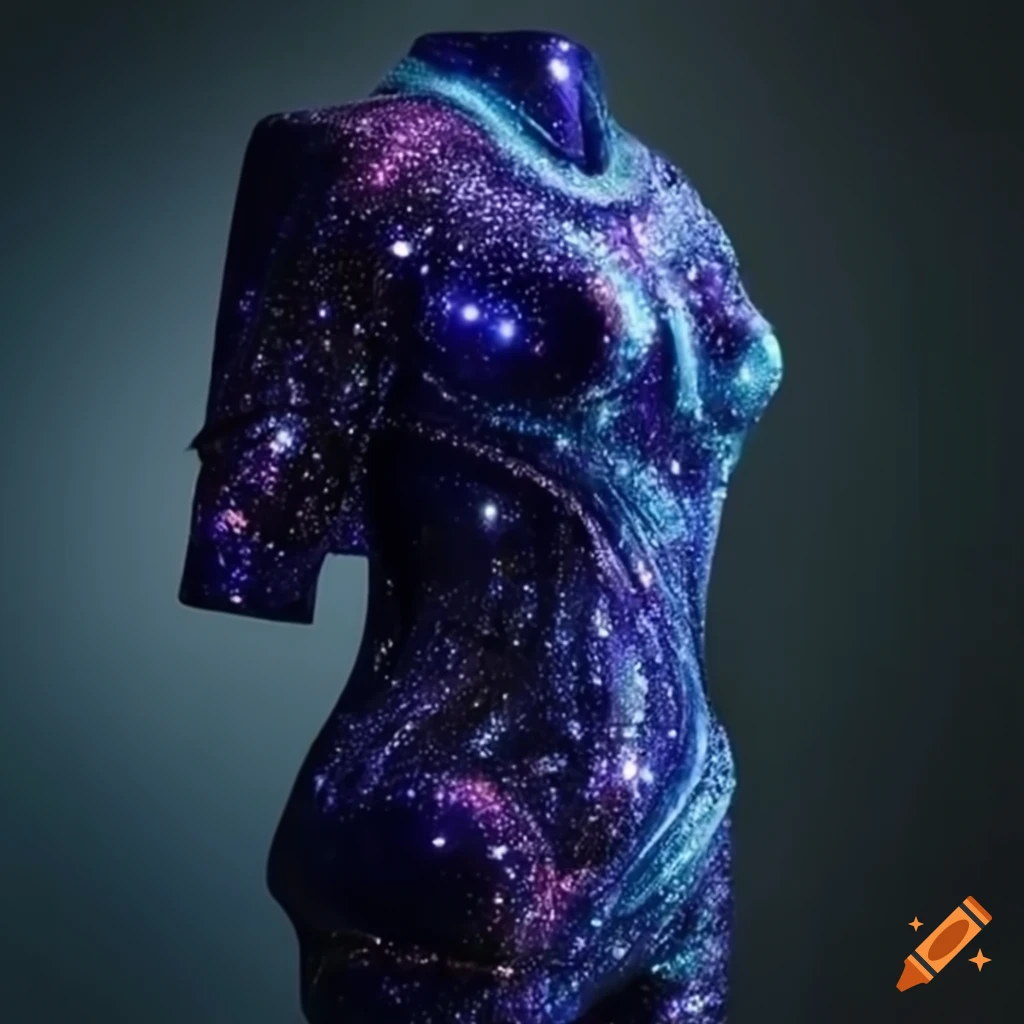 Fantasy suit made of galaxies in a stunning composition on Craiyon