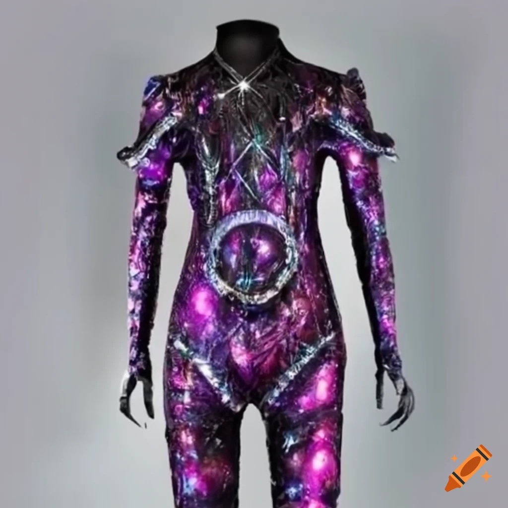 Fantasy suit made of galaxies in a stunning composition on Craiyon